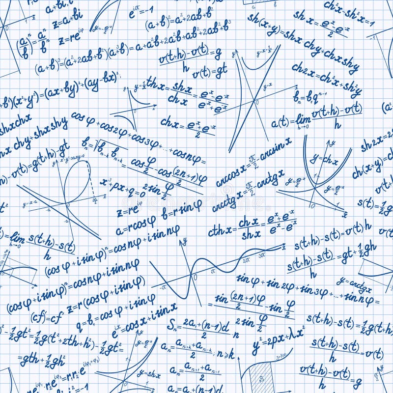 Mathematics Seamless Pattern, Math Background Stock Vector ...