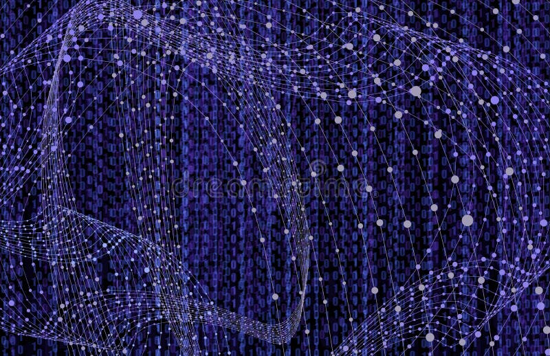Vector Matrix Data Bright Blue Background and Abstract Wireframe ... Vector Matrix Data Bright Blue Background and Abstract Wireframe ...