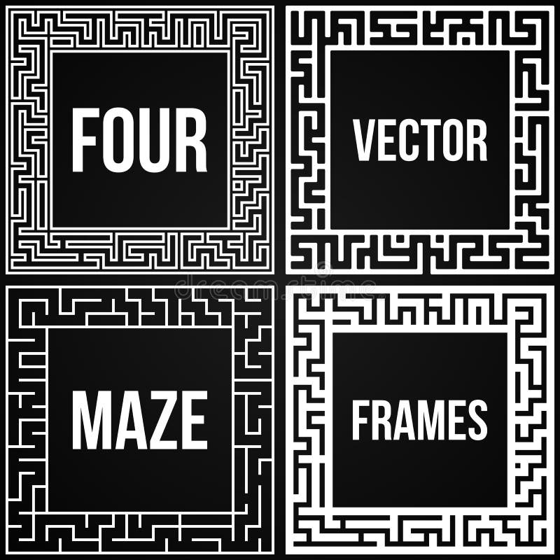 Vector Maze. Labyrinth with Entry and Exit. Stock Vector - Illustration ...