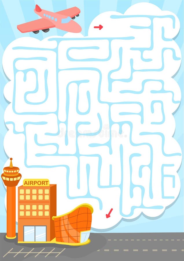 Maze Game, Color by Numbers - Worksheet for Education Stock Vector ...