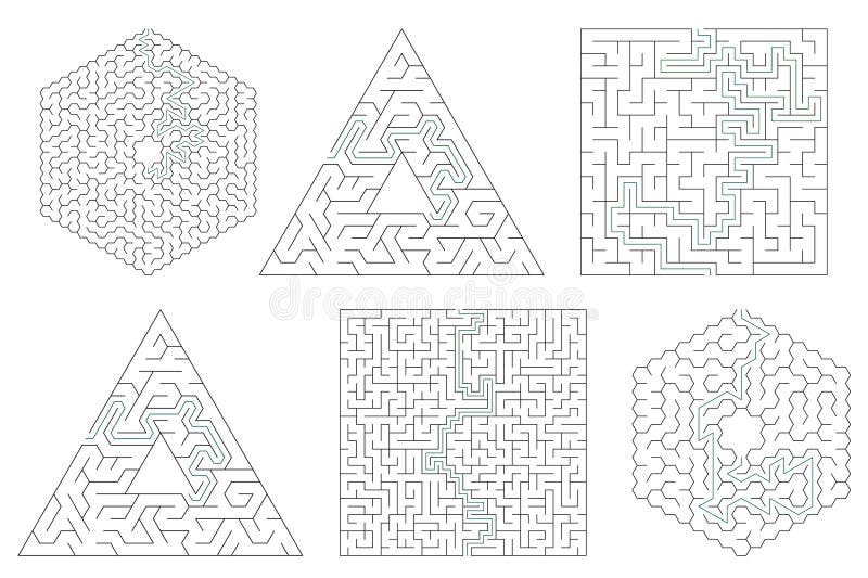 Education Logic Game Labyrinth for Kids. Find the Right Way. Stock Vector - Illustration of ...