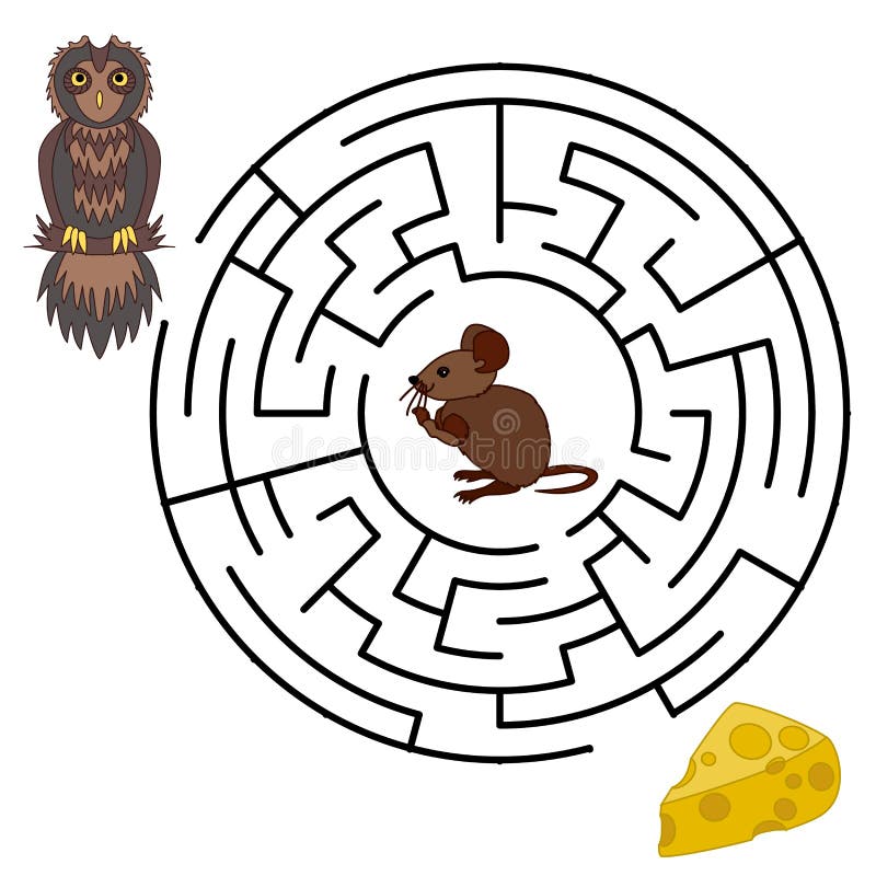 Vector Maze, Labyrinth Education Game. Stock Vector - Illustration of ...