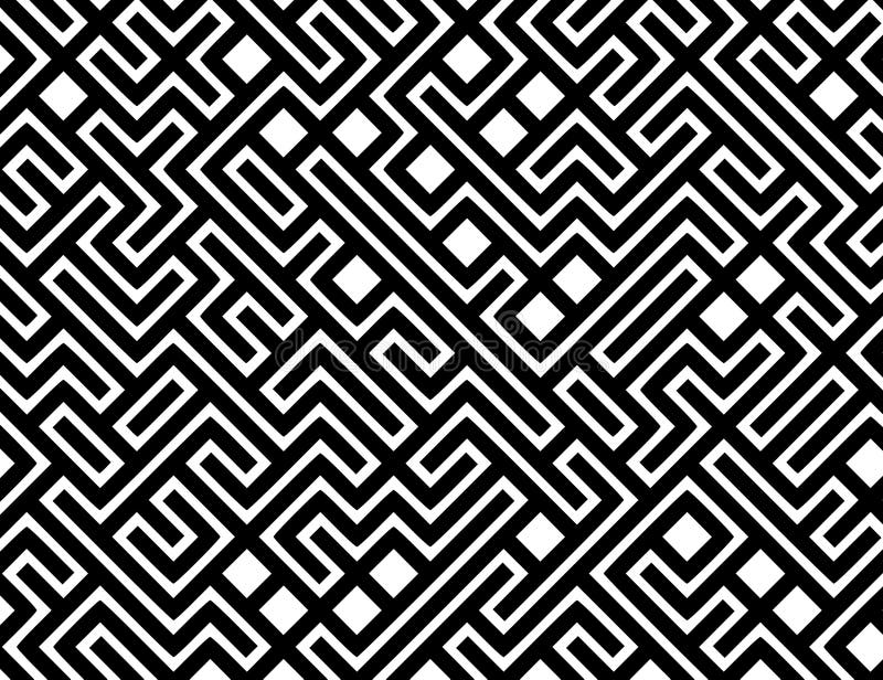 Vector Maze Pattern Background Stock Vector - Illustration of black ...