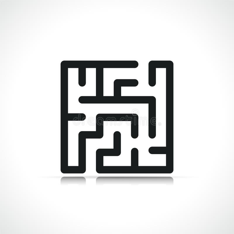 Vector Maze Symbol Icon Design Stock Vector - Illustration of problem ...