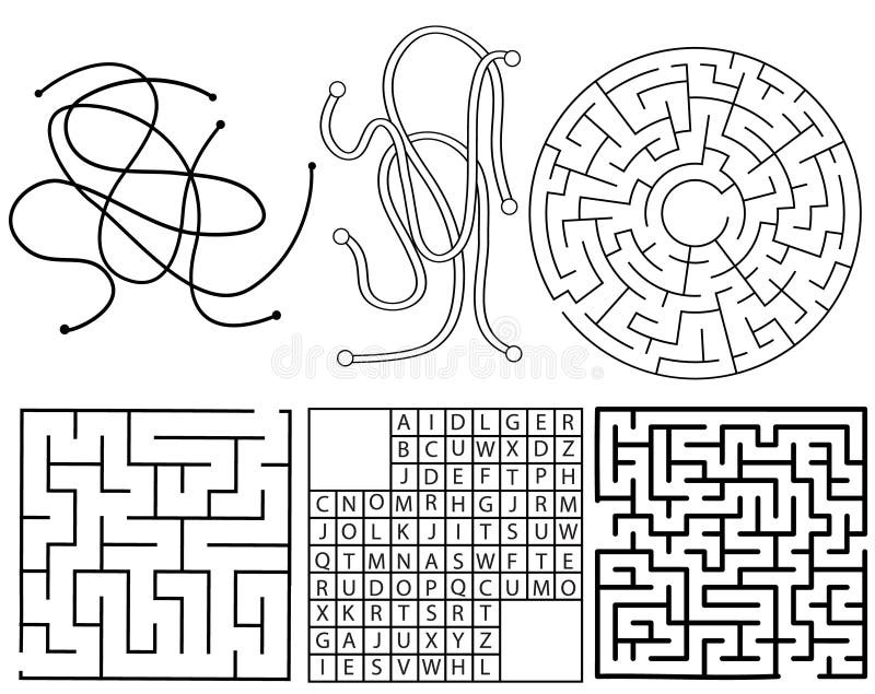 Circle Isolated Labyrinth Stock Illustrations – 3,190 Circle Isolated ...