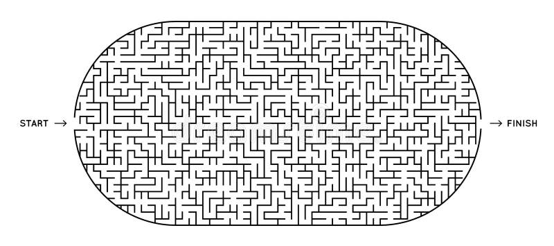 Vector Maze on White Background. Complex Illustration with Mazes on a ...