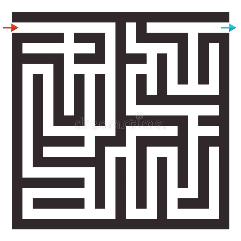 3D Maze Vector Illustration With Start And End Stock Vector ...