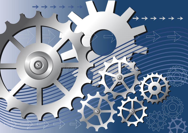 Vector Mechanical Background Stock Vector - Illustration of cooperation ...