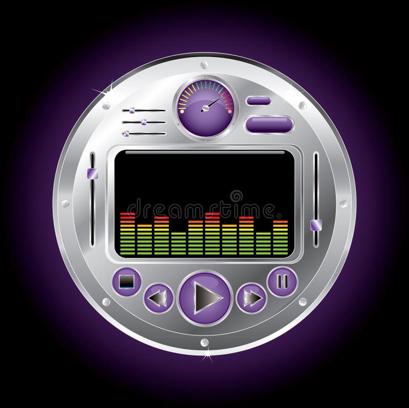 Vector Media Interface Template Stock Vector - Illustration of vector ...