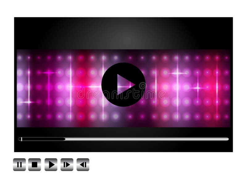 Vector media player design stock illustration. Illustration of digital ...