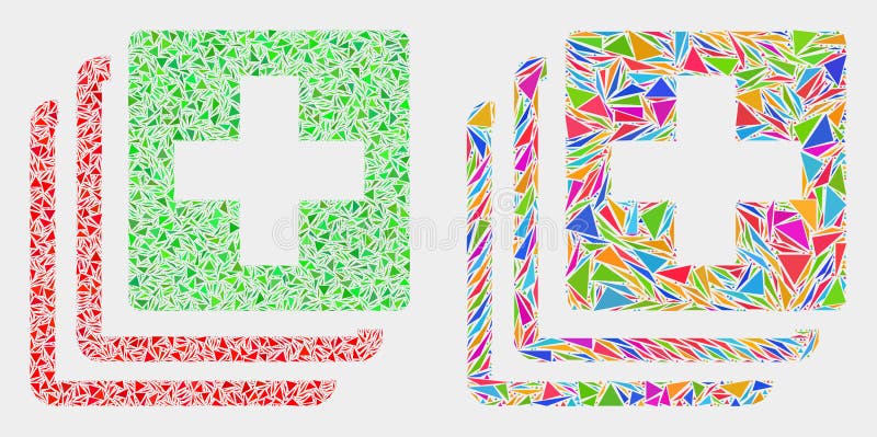 Vector Medical Data Mosaic Icon of Triangle Elements Stock Vector ...