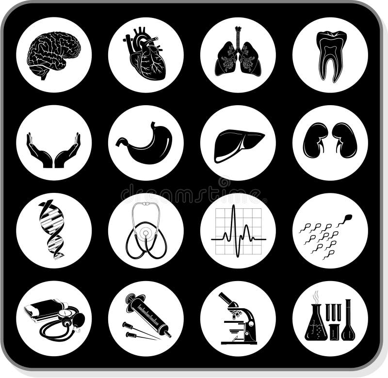 Vector medical icons stock vector. Illustration of border - 8057017