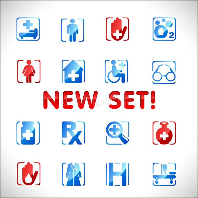 Vector Medical Icons. Set 3 Editorial Stock Photo - Illustration of ...