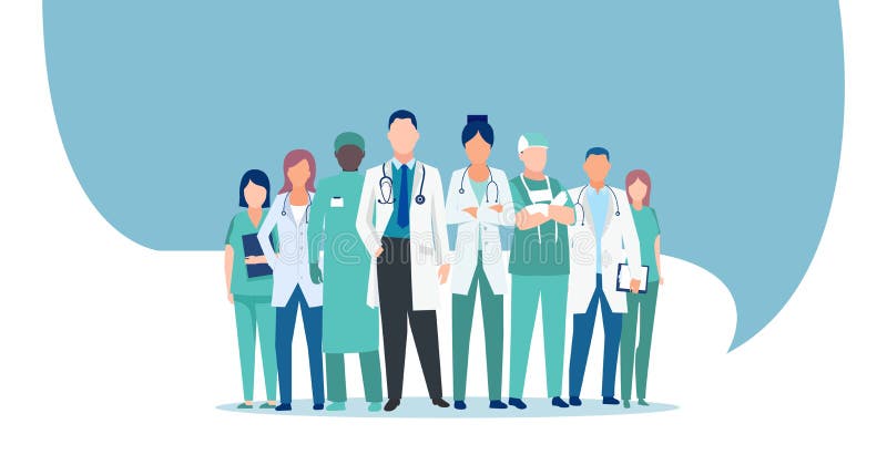 Vector of a Medical Staff, Group of Doctors and Nurses Stock Vector ...