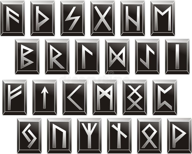 Vector Medieval Runic Alphabets of Germanic Langua Stock Vector ...
