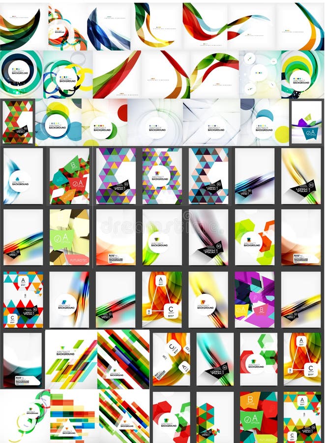 Vector Mega Collection of Abstract Backgrounds Stock Vector ...