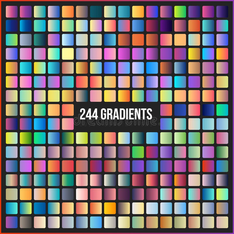 Gradient Collection. Vector Illustration Stock Vector - Illustration of ...