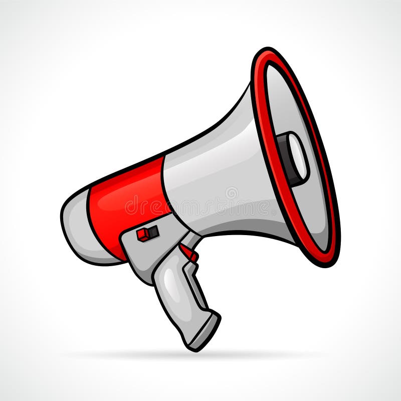 Vector Megaphone Design Isolated Drawing Stock Vector - Illustration of ...