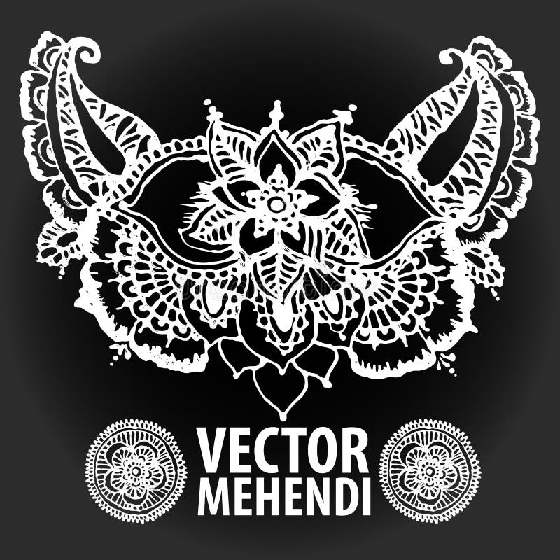 Vector mehendi set stock vector. Illustration of bollywood - 75681594