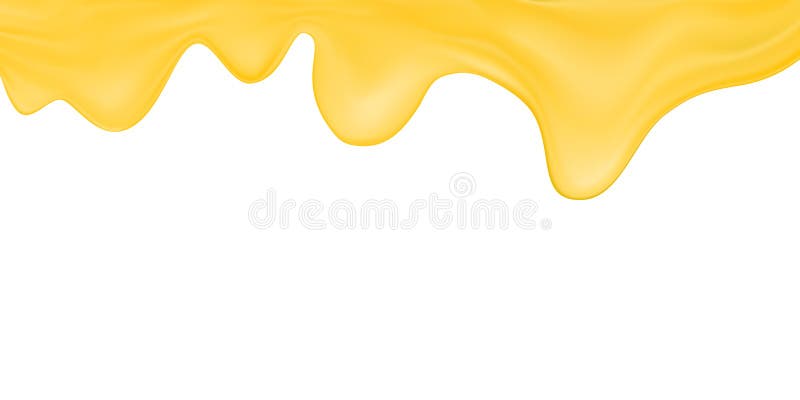Vector Melted Cheese or Butter Isolated on White Background.Processed ...