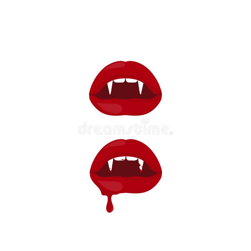 Vector Melting Vampire Lips Stock Vector - Illustration of open, dentes ...