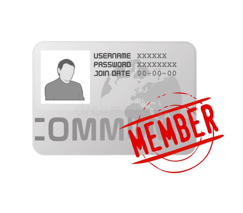 Vector Membership Profile Card Icon Stock Vector - Illustration of ...