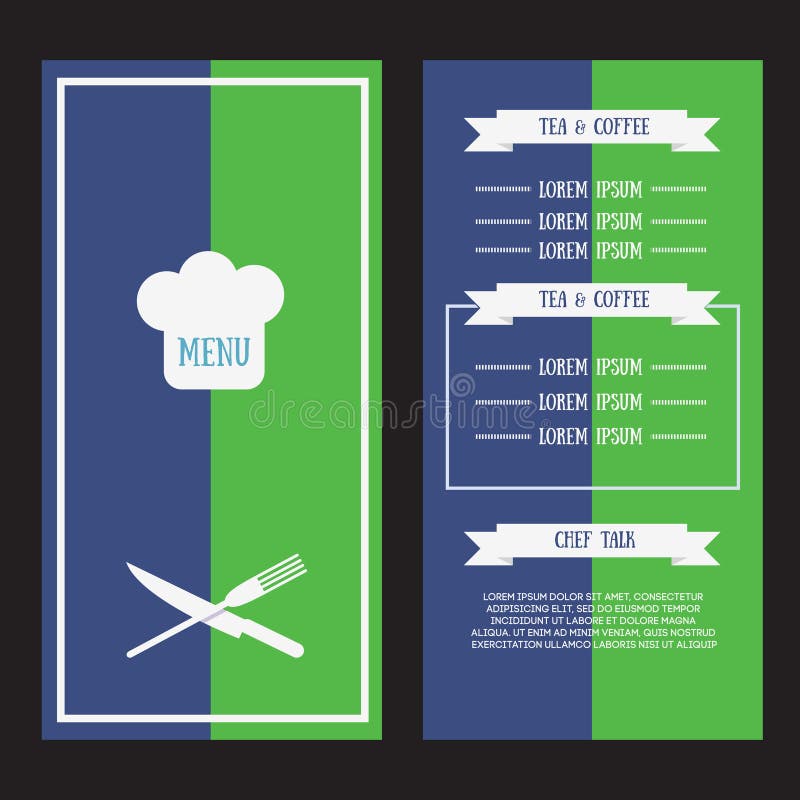 Vector menu template stock vector. Illustration of beverages - 51163555