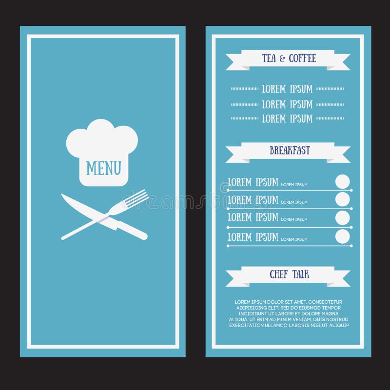 Vector menu template stock vector. Illustration of diner - 51163557