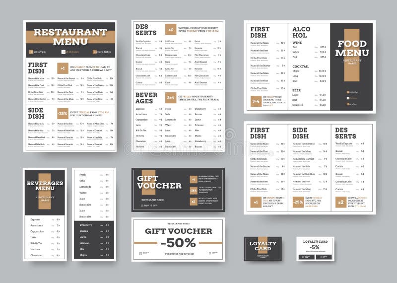 Restaurants Menu Card Stock Illustrations – 1,470 Restaurants Menu Card ...
