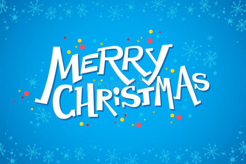 Vector Merry Christmas Congratulation Design with Text Message and ...