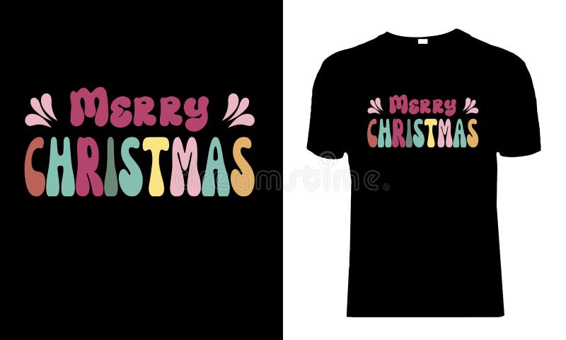 Vector Merry Christmas T Shirt Design Stock Illustration Illustration
