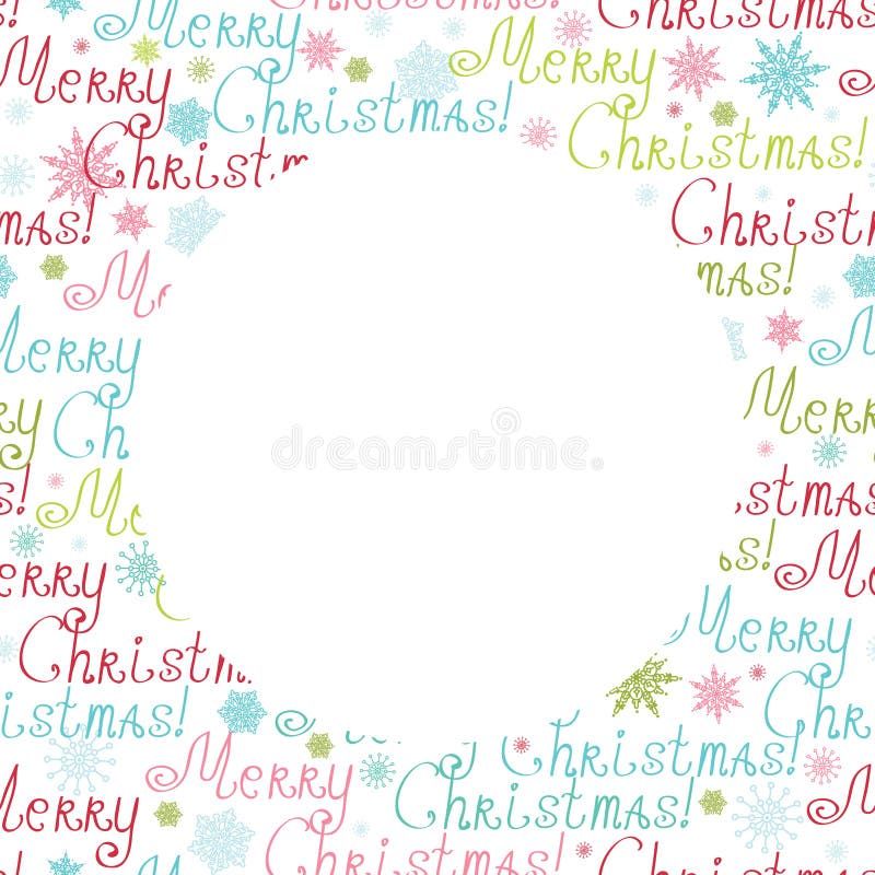 Merry Christmas Text Seamless Pattern Background Stock Vector ...