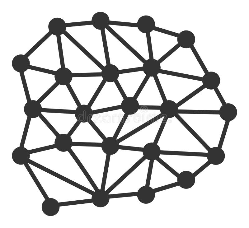 Vector Mesh Grid Flat Icon Image Stock Vector - Illustration of contour ...