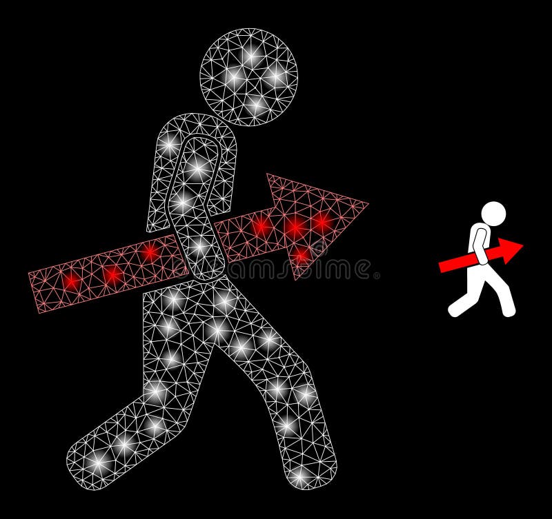 Vector Mesh Net Arrow Robber with Bright Carcass Flares Stock Vector ...