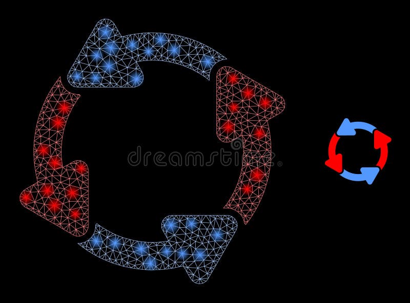 Vector Mesh Net Circulation Arrows with Bright Constellation Stars ...