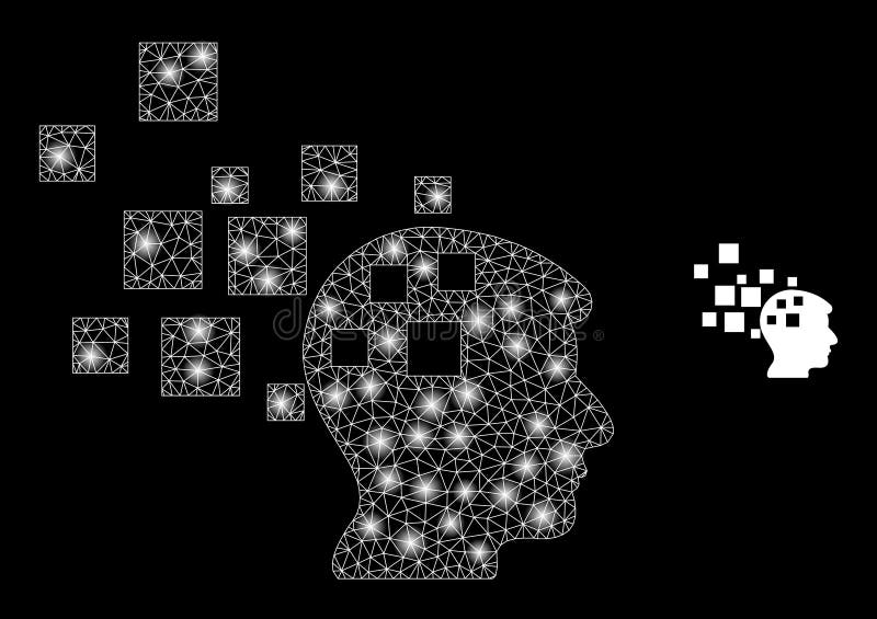 Vector Mesh Net Idea Generation with Bright Carcass Stars Stock Vector ...