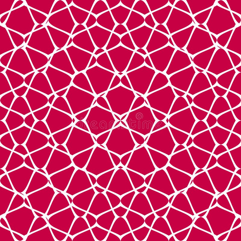 Vector Mesh Seamless Pattern. Red and White Background. Net, Grid ...