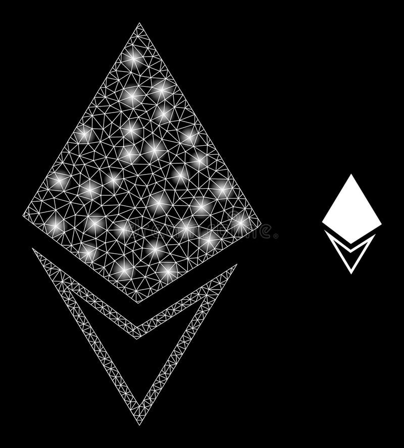 Vector Mesh Web Crystal with Shiny Constellation Spots Stock Vector ...