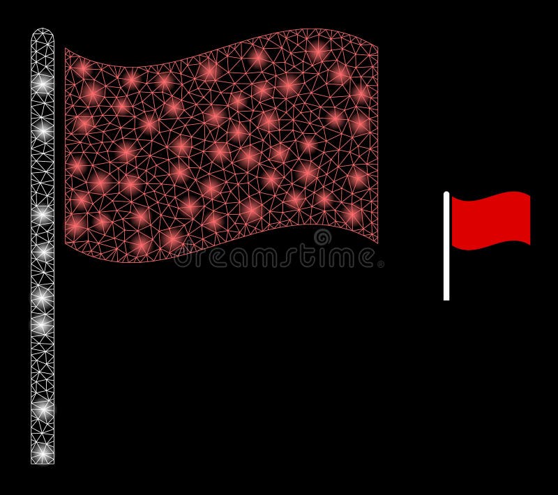 Vector Mesh Web Flag with Magic Constellation Flares Stock Vector ...