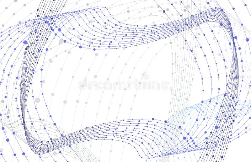 Abstract Dots Mesh in Blue Background Stock Vector - Illustration of ...