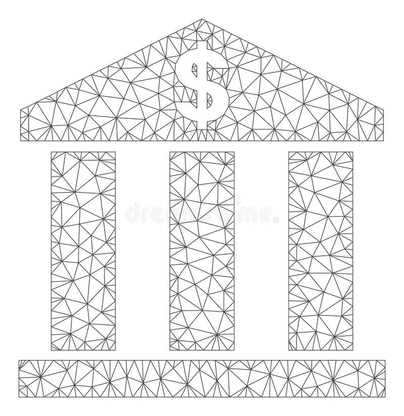 Vector Mesh Wire Frame Model Del Edificio De Banco Ilustración del ...