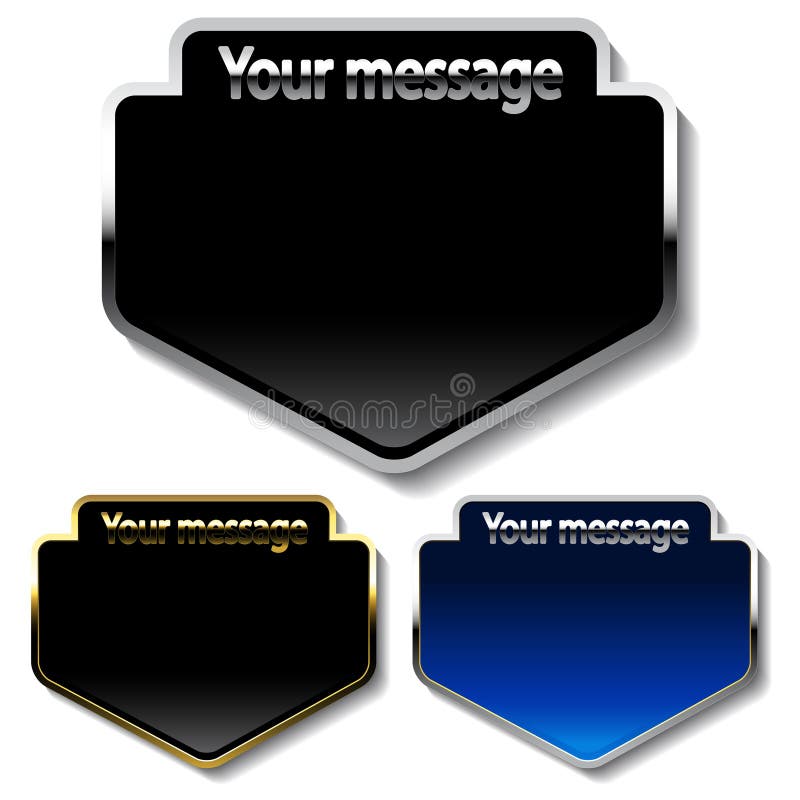 Vector message buttons stock vector. Illustration of advertising - 17669385