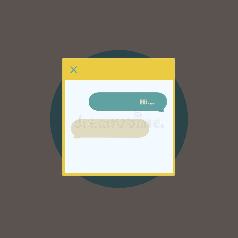 New Message Screen. Social Media Vector Illustration. Email Interface ...