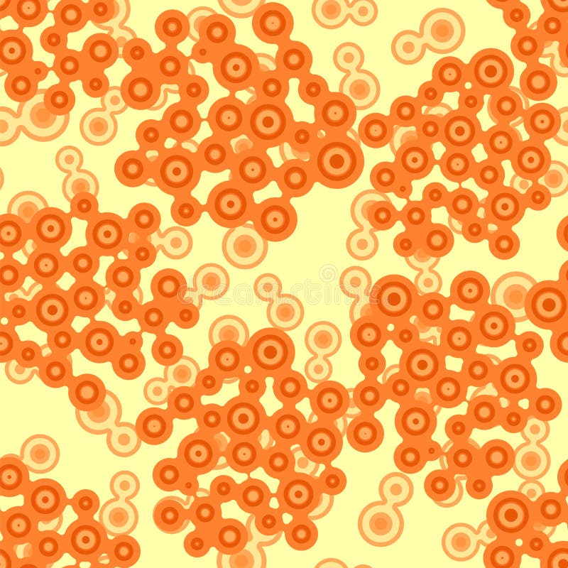 Vector Meta Ball Connect Dot Set. Orange Seamless Molecule Chain ...