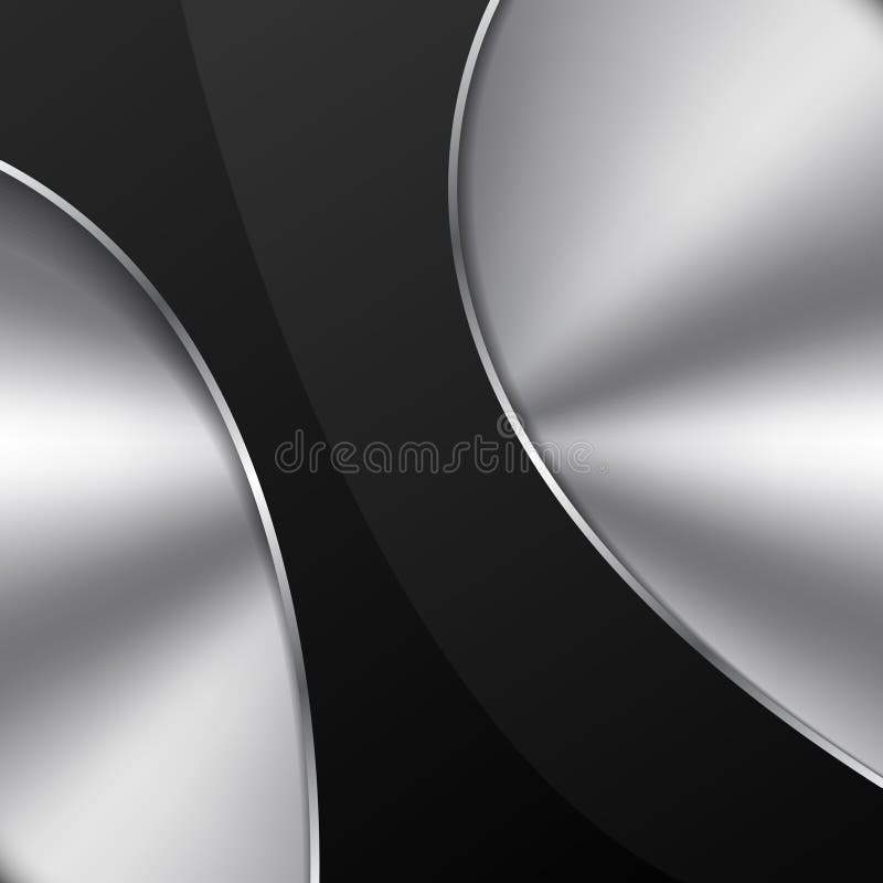 Vector Metal Background Mit Black Design Element Vektor Abbildung ...