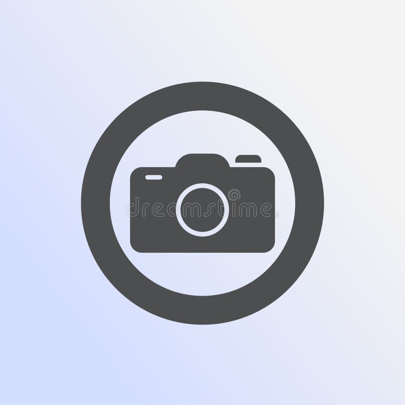 Vector Metal Camera Icon / Button, Graphic Design Element Stock ...