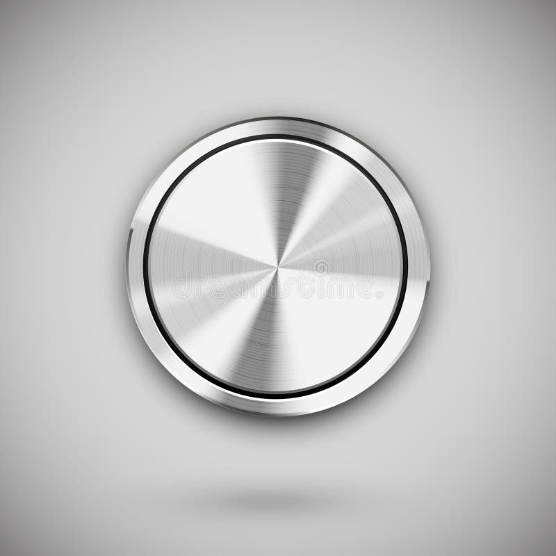 Vector metal circle button stock vector. Illustration of computer ...