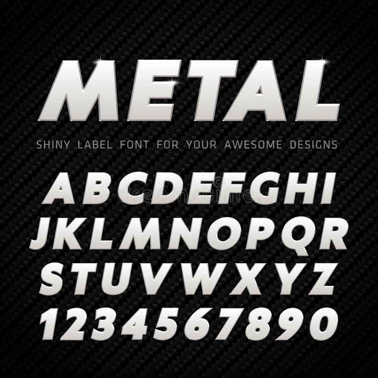 Vector Metal Font stock vector. Illustration of movie - 60964517