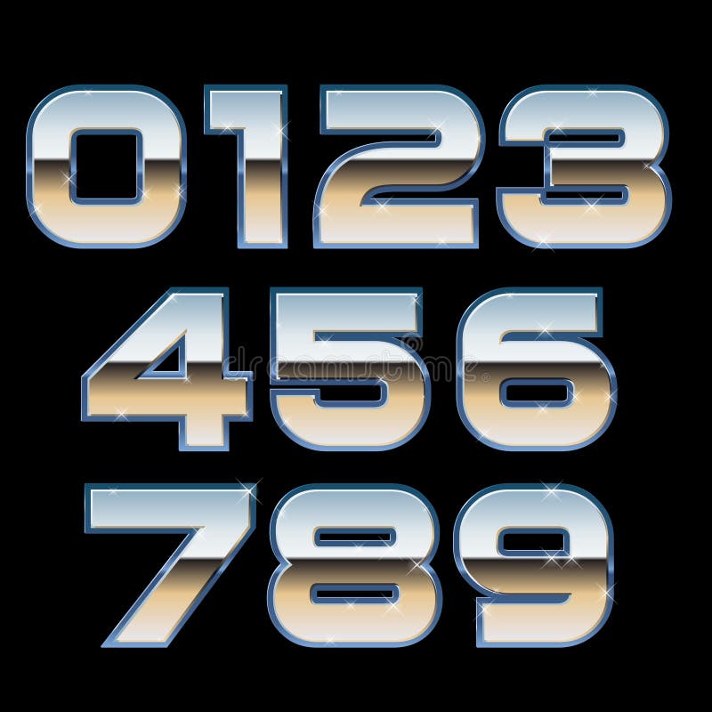 Vector metal font stock vector. Illustration of shiny - 34884775