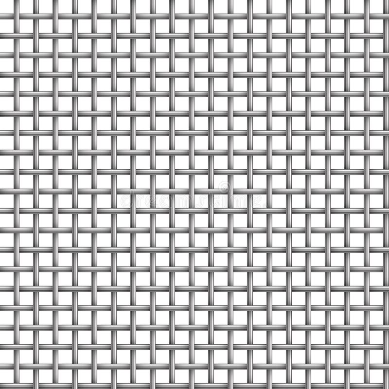 Metal Grid Seamless on White Vector Stock Vector - Illustration of grid ...